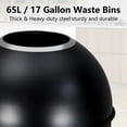 17 Gal / 65L Open Top Trash Can Commercial Grade Heavy Duty Tall ...
