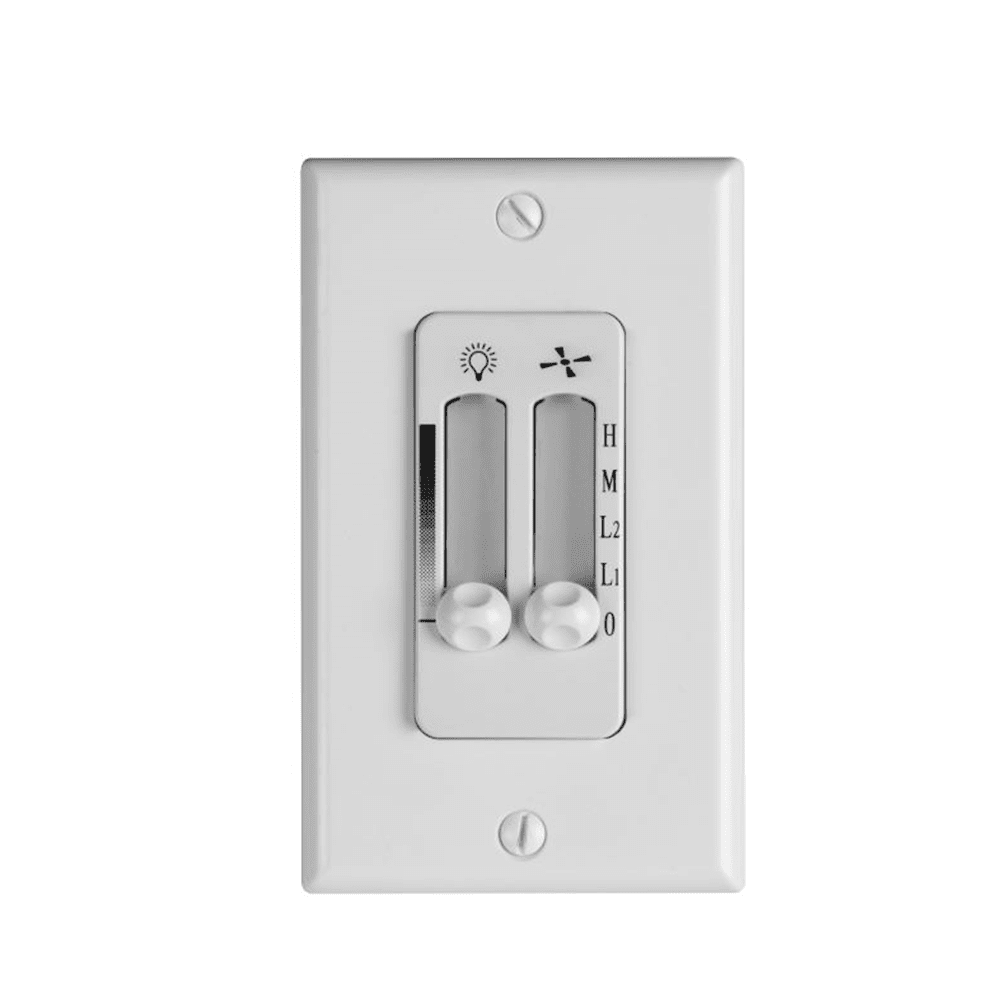 Sunset White 4 Speed Ceiling Fan Wall Control with LED Dimmer Light ...
