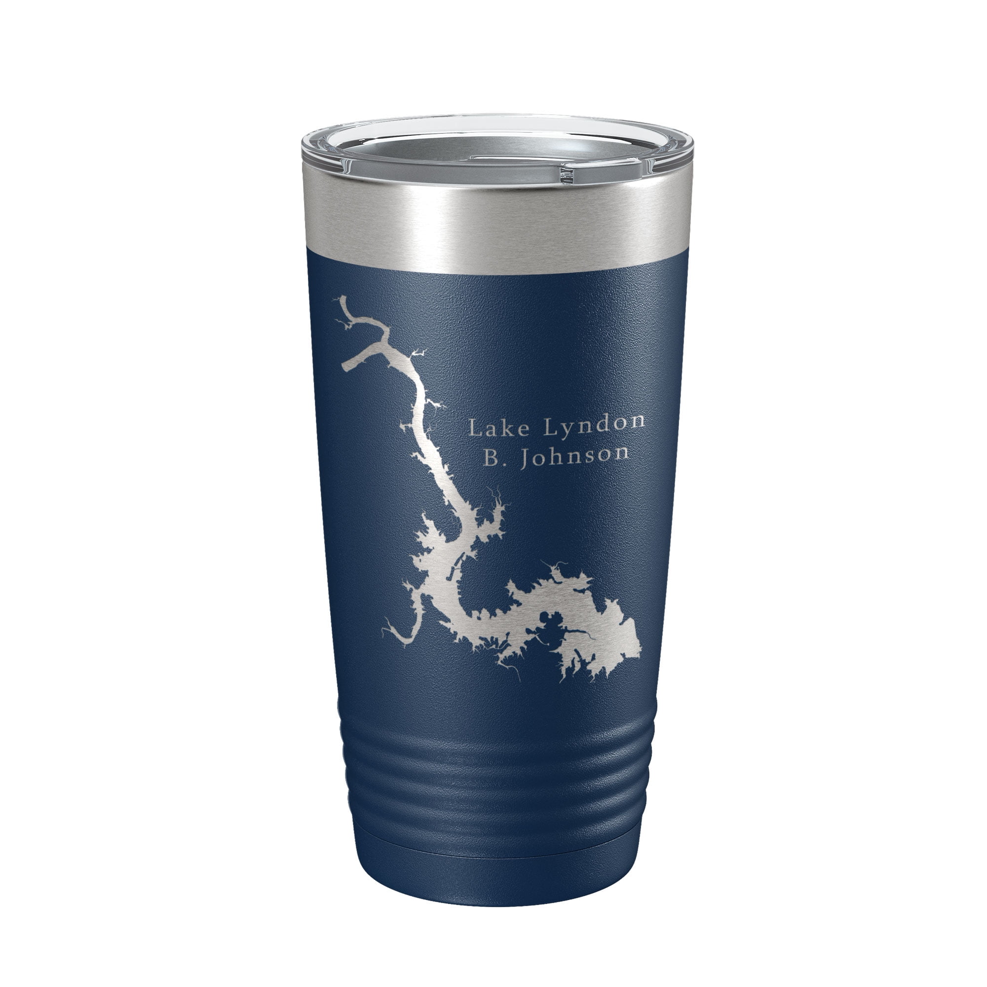 Lake Lyndon B. Johnson Map Tumbler Travel Mug Insulated Laser Engraved ...