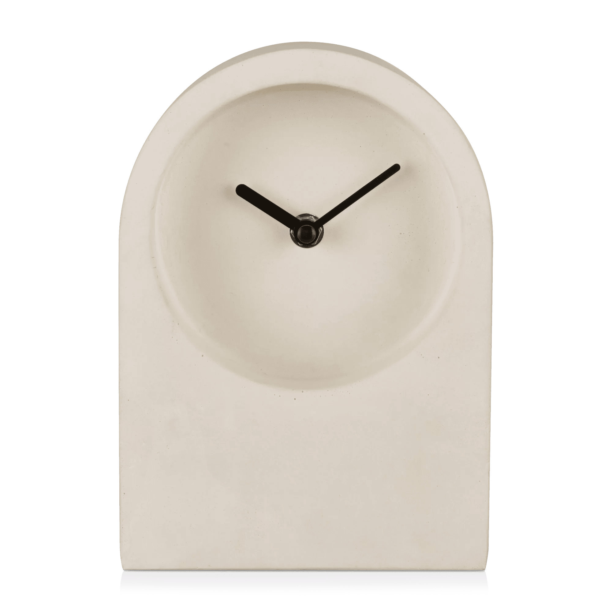 Click here for Bouclair White Cement Table Clock 5.5 X 7.75 In (1... prices