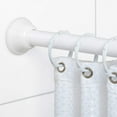 Zenna Home Rust-Resistant Adjustable Decorative Tension Shower Rod, 44 ...