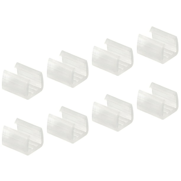 Uxcell Led Neon Mounting Clips, Fixing Clamps Holder Fit 8mm Silicone ...