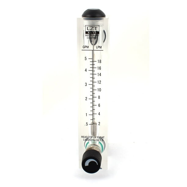 LZT M-15 0.5-5GPM 2-18LPM Water Liquid Flow Meter Measuring Panel Type ...