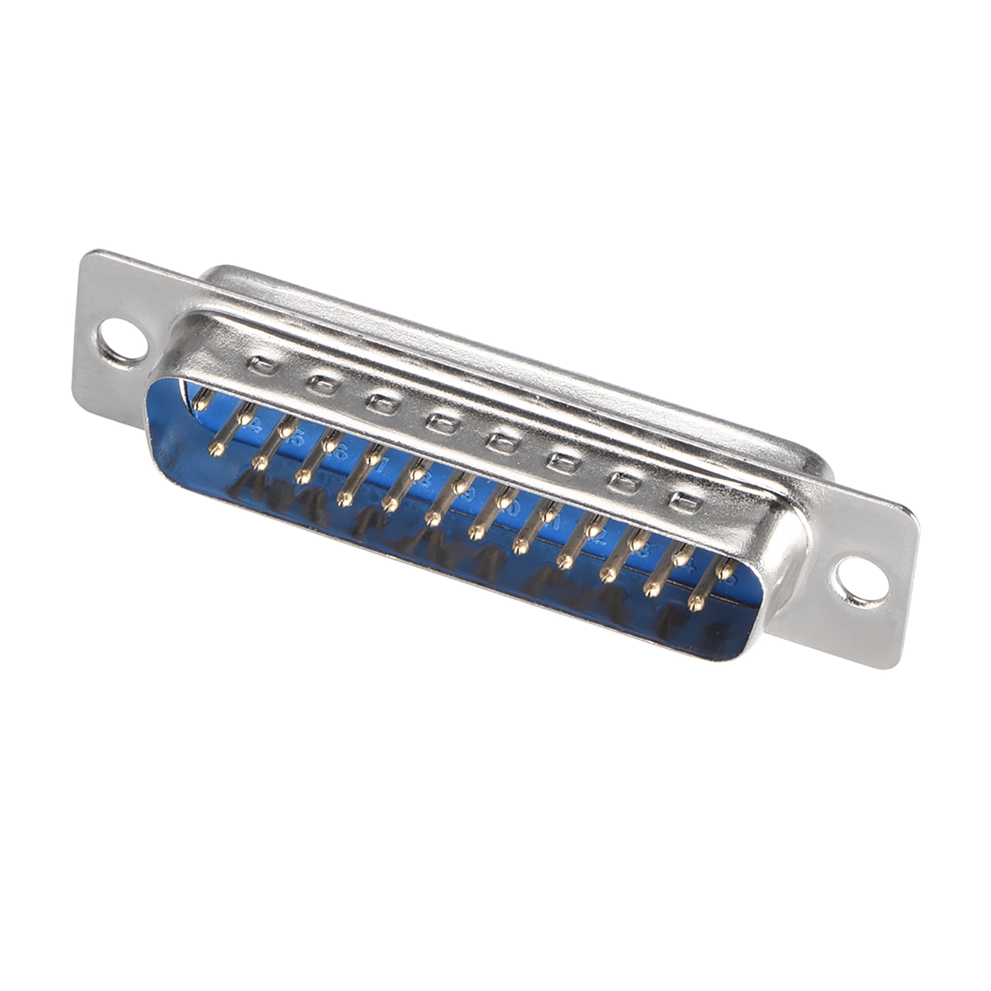D-sub Connector Male Plug 25-pin 2-row Solder Type Blue 1pc - Walmart.com