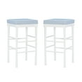 Linon Walser 32 Backless Bar Stool Set - Design - Light Blue - Walmart.com