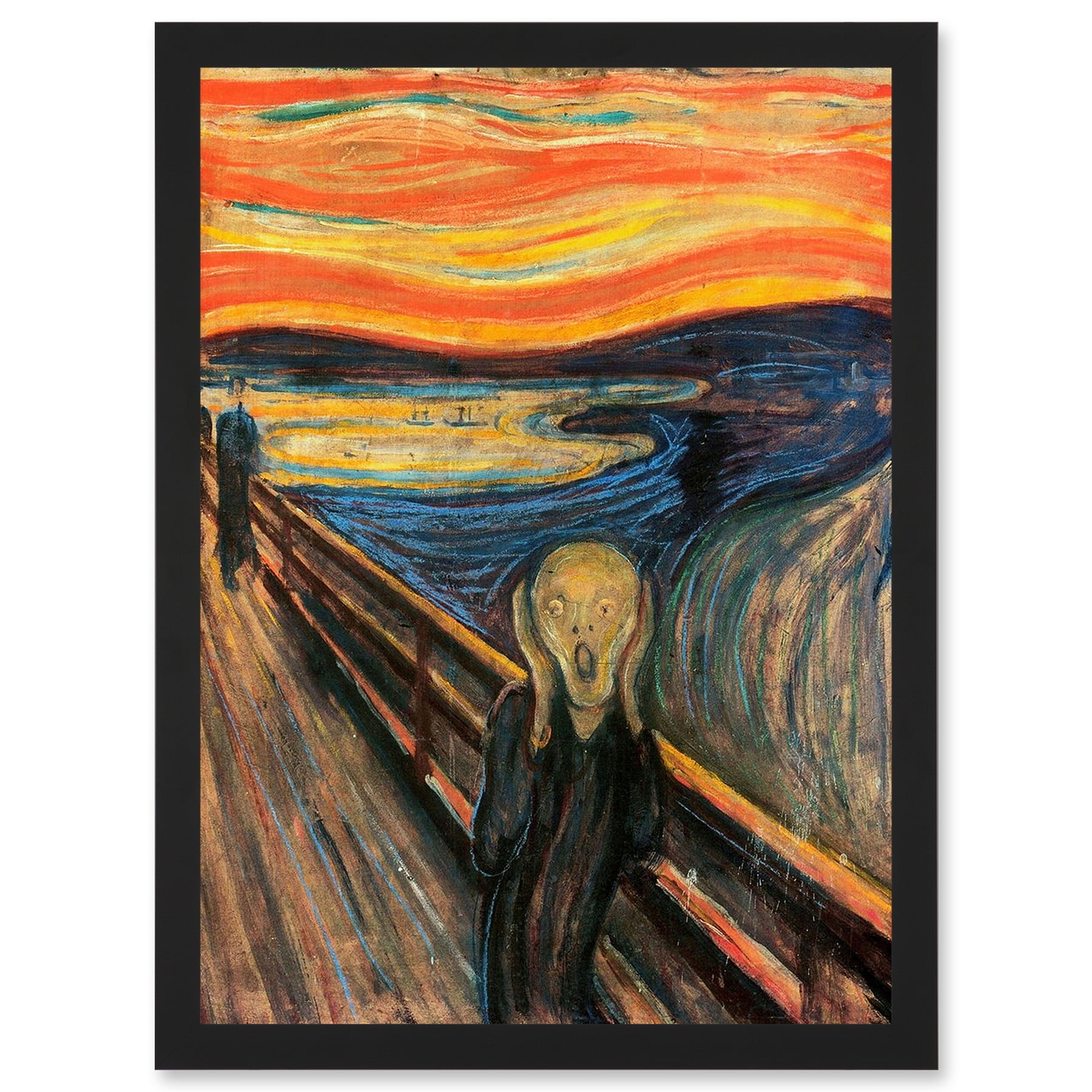 Edvard Munch The Scream Classic Old Master Fear A4 Artwork Framed Wall ...