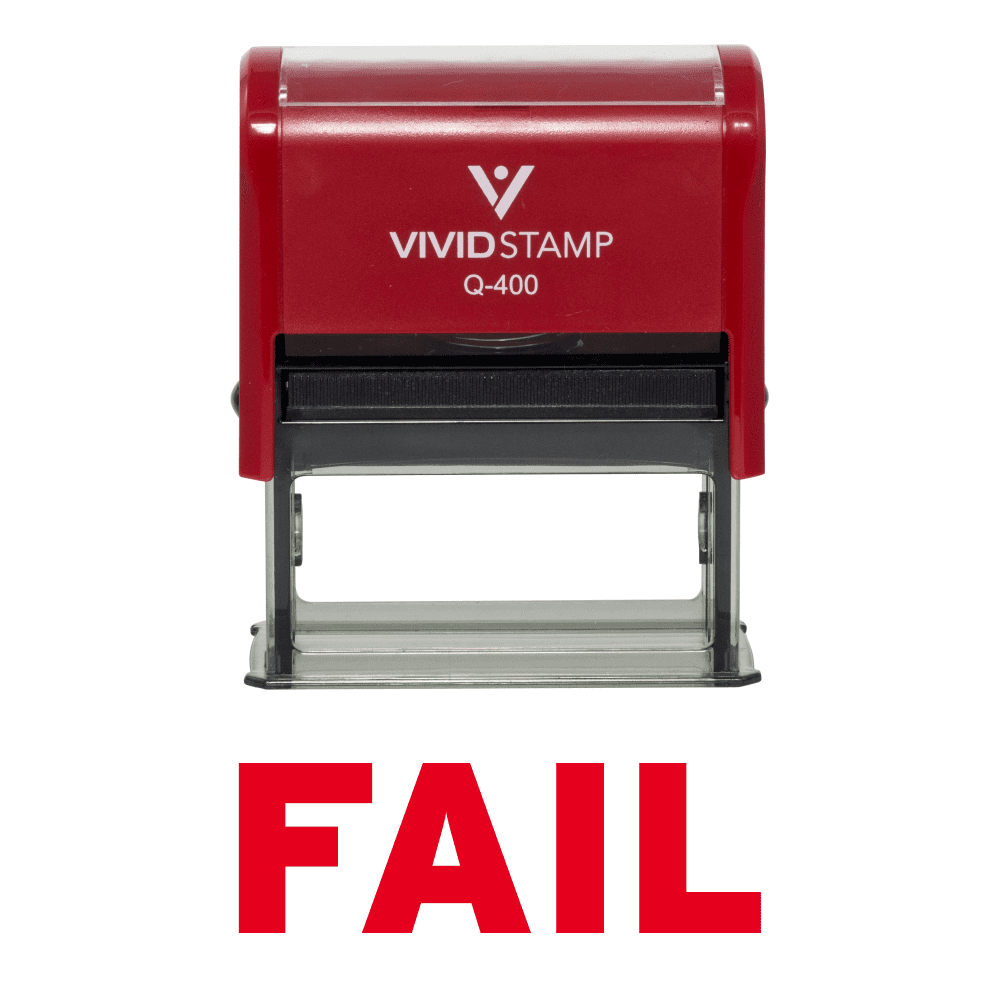 Vivid Stamp FAIL Self Inking Rubber Stamp (Red Ink) - X-Large - Walmart.com