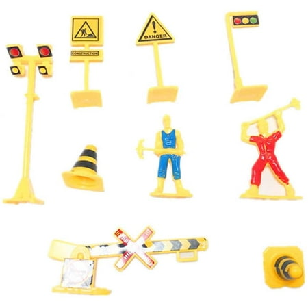 Construction Signs for Kids Traffic Signs Toy Fire Road Signal Signage ...