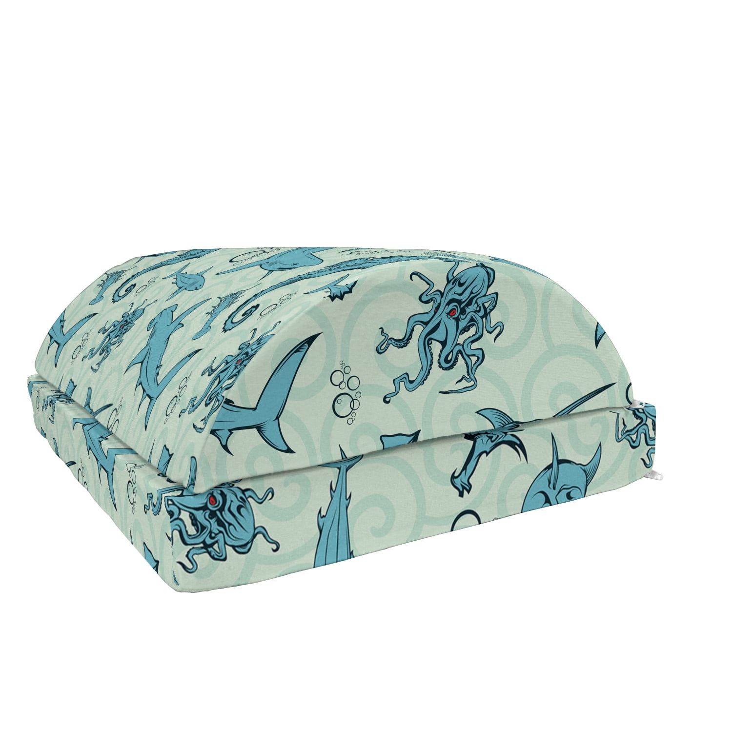 Underwater Foot Rest, Cartoon Seahorse Cuttlefish Octopus and Shark ...