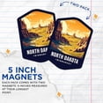 (2 Pack) North Dakota State and Capitol Magnets - ND State Magnet ...