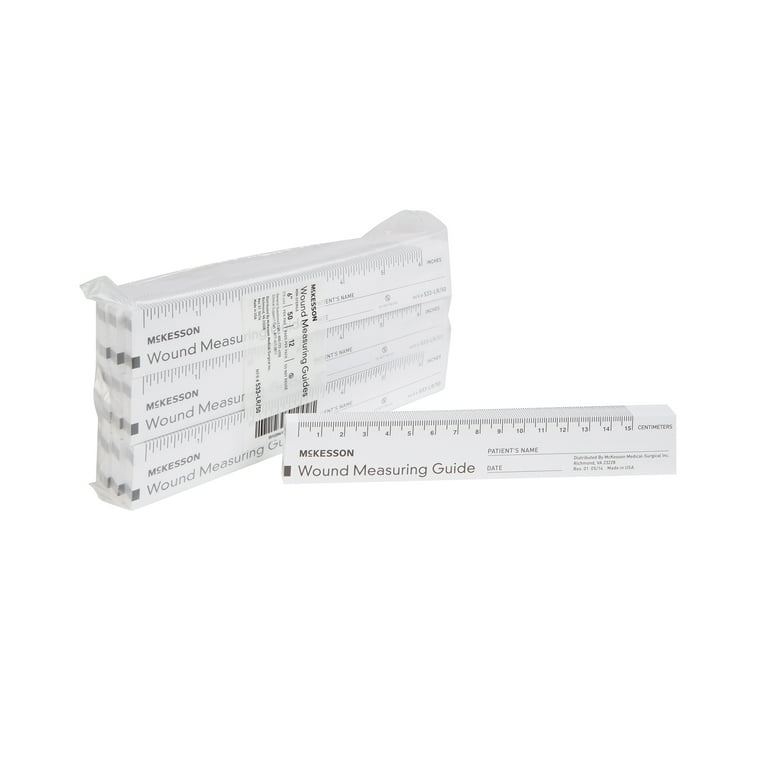 McKesson Wound Measuring Guide Paper Ruler, Metric/English, 52% OFF
