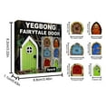 YiBai Flat Print Cottage Wooden Fair Door Kit With Fair Window Keyhole ...