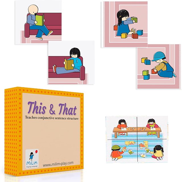 MILIM Speech Therapy Card Games Language Sentence Building Flashcards ...