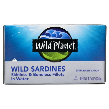 Wild Planet Skinless Boneless Wild Sardines in Water, 4.25 oz - Walmart.com