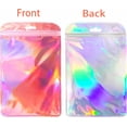 50pcs Smell Proof Bags Resealable Holographic Pouch Sample Bag Great ...