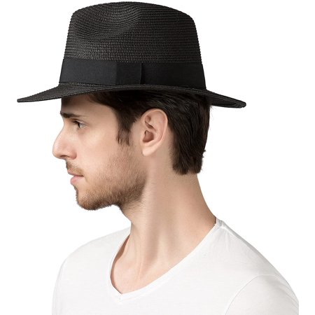 Summer Beach Sun Hats for Men Foldable Floppy Travel Packable Staw Hat ...