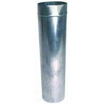 GAF Master Flow 4 in. x 2 ft. Galvanized Steel Round Metal Duct Pipe 26 ...