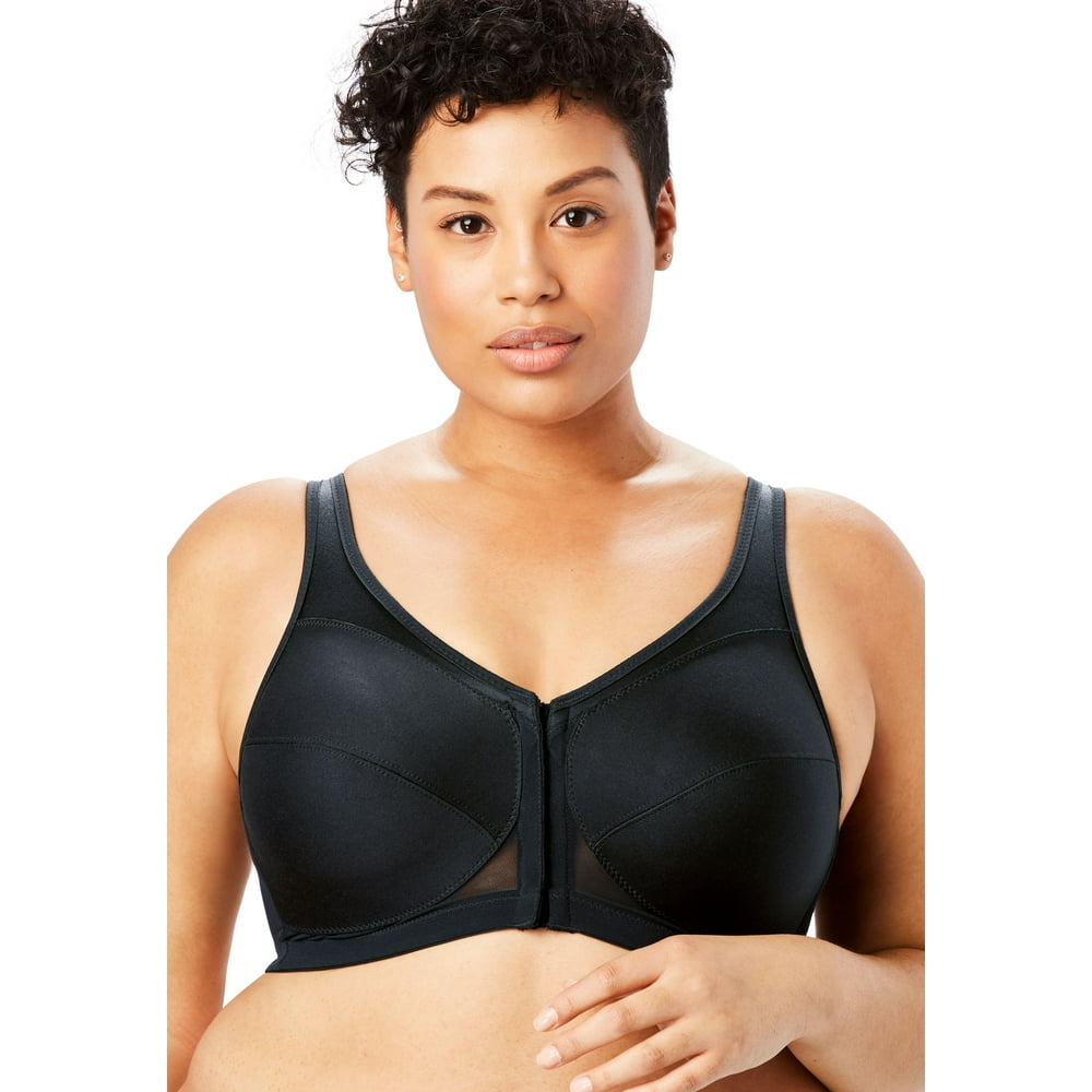 Glamorise Full Figure Plus Size Magiclift Front Close Posture Back