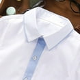 Kids Boys White Short Sleeve Button Up Shirt, Two Tone Oxford Preppy ...