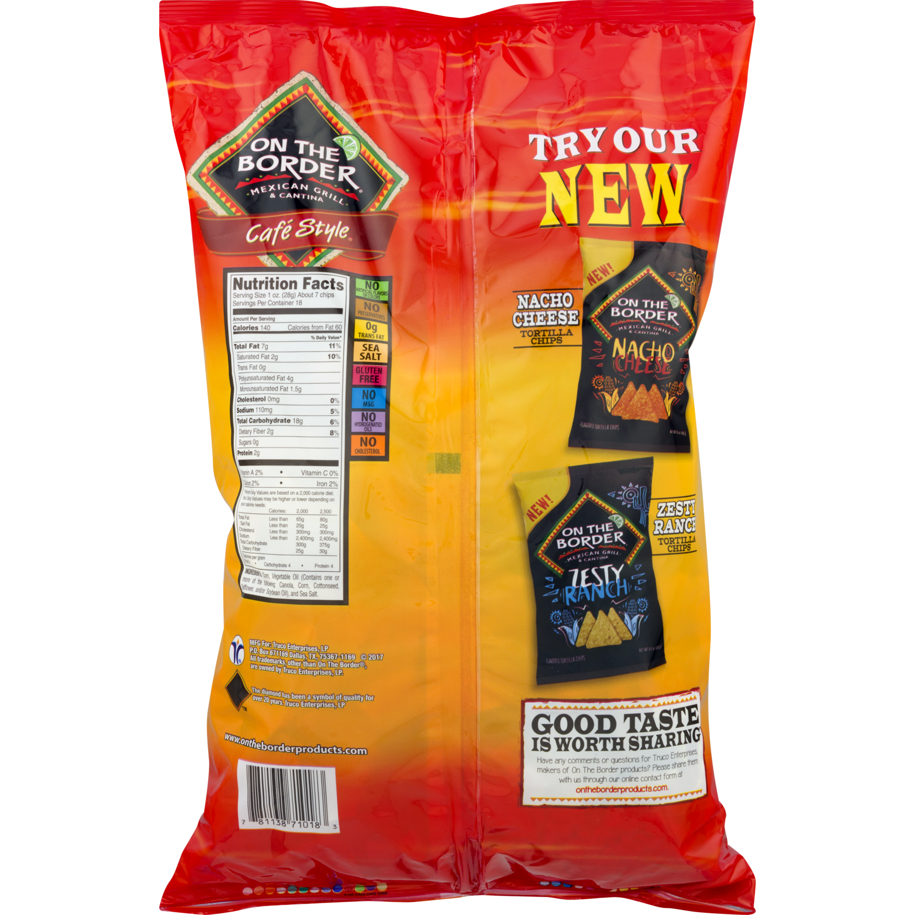 On The Border Tortilla Chips Nutrition Info | Besto Blog