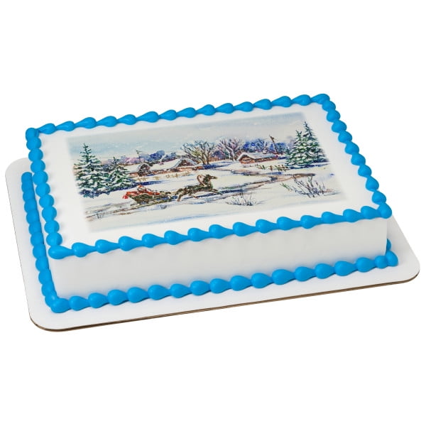 Sleigh Bells Ringing Edible Image Cake Topper (1/4 Sheet) - Walmart.com