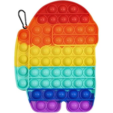 Among in Us Push Bubble Sensory Fidget Toy, Cute Astronaut Crew Mate ...