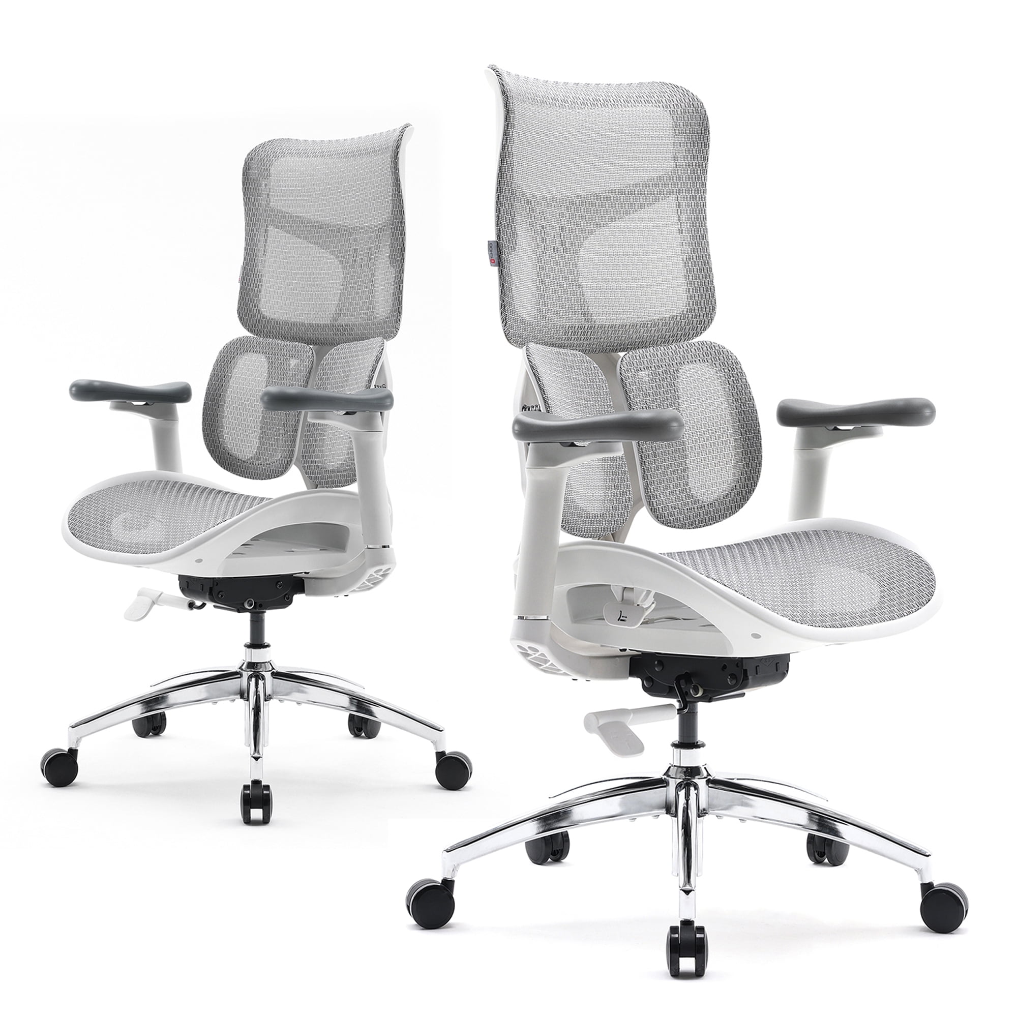 SIHOO S100 Ergonomic Office Wheels Chair - Dual Dynamic Lumbar Support ...