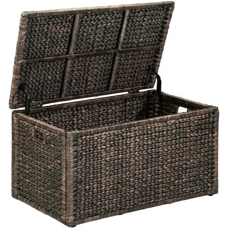 Diamond Weaved Water Hyacinth Storage Trunk - Walmart.com