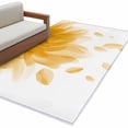 Area Rug for Living Room, Modern Yellow Non-Slip Indoor Large Carpet ...