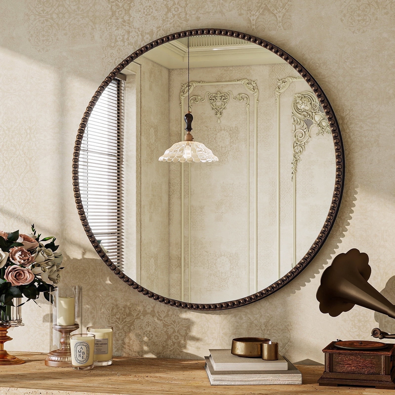 Click here for Beautypeak 24 Round Bathroom Mirror Vanity Mirror... prices