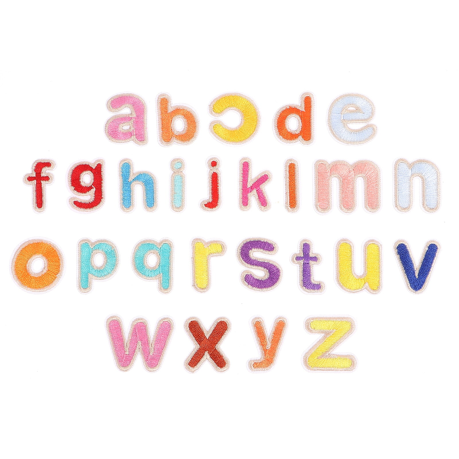26pcs Colorful Embroidered Word Patches Alphabet Appliques Sew on ...