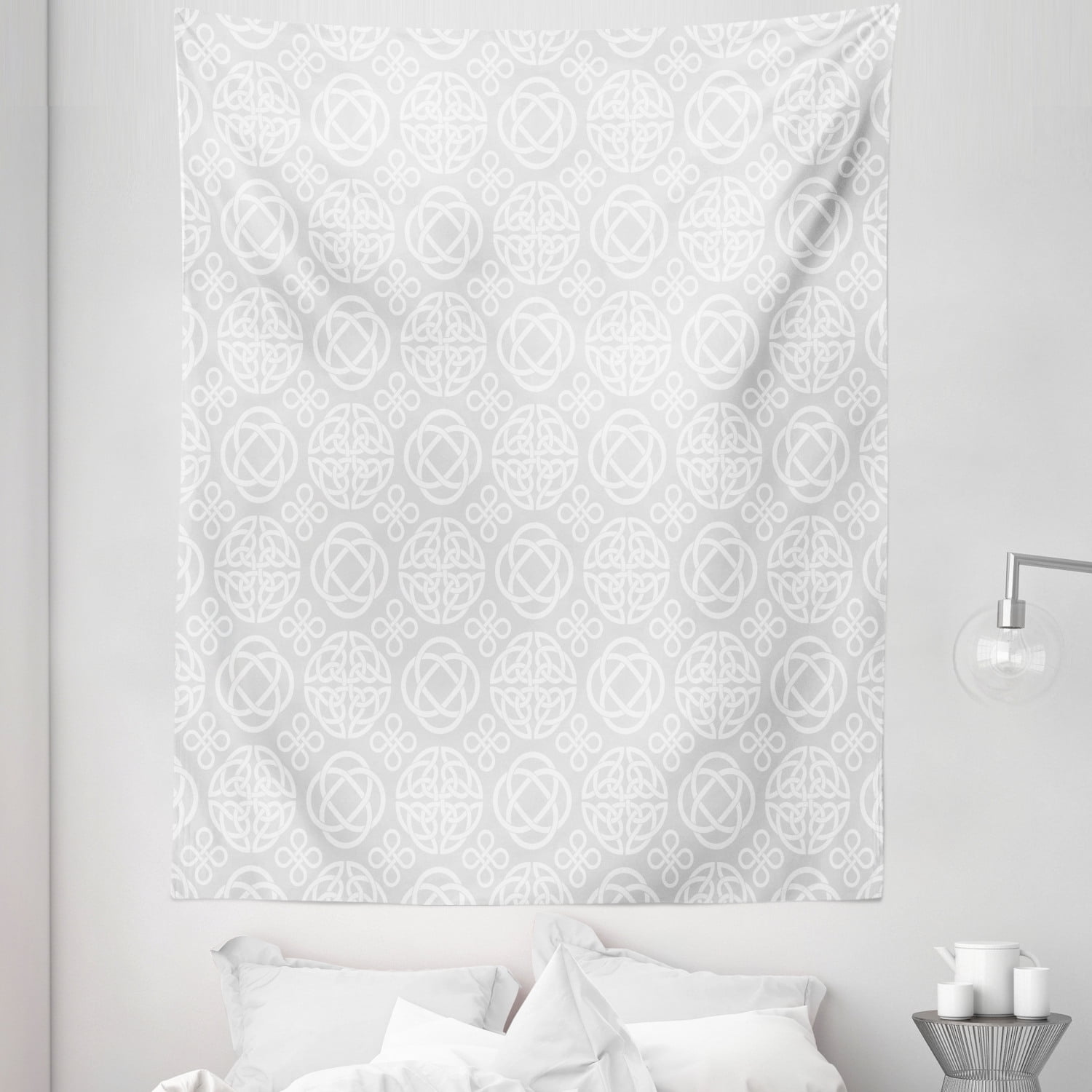 Celtic Tapestry, Retro Tribal Celtic Knots Eternity Forms Pattern Boho ...