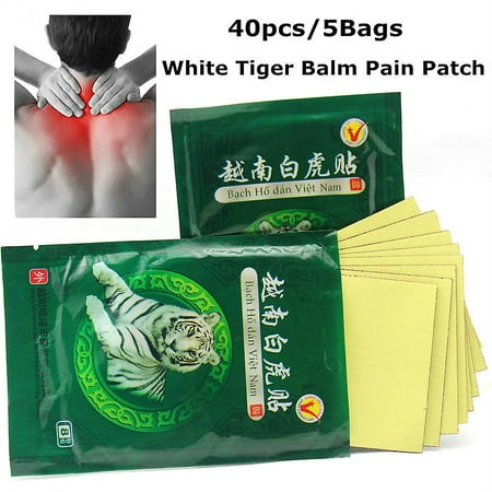40pcs White Tiger Balm Plaster Pain Relief Patch Back Muscle Arthritis ...