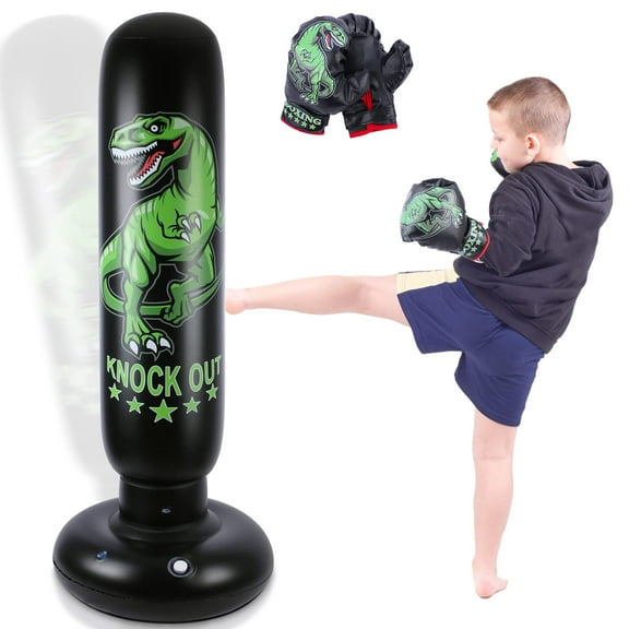 Child's Stand & Kick Toy: FreeStanding Boxing Punching Bag for Kids ...