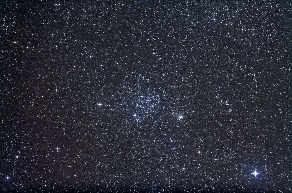 Open clusters Messier 35 and NGC 2158 in the constellation Gemini Poster Print (17 x 11 ...