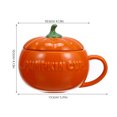 Nicehomfit Porcelain Pumpkin Bowl Creative Pumpkin Cups Ceramic Orange ...