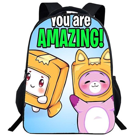 Lankybox Cartoon Printing Backpack Print Student Backpack School Bag ...