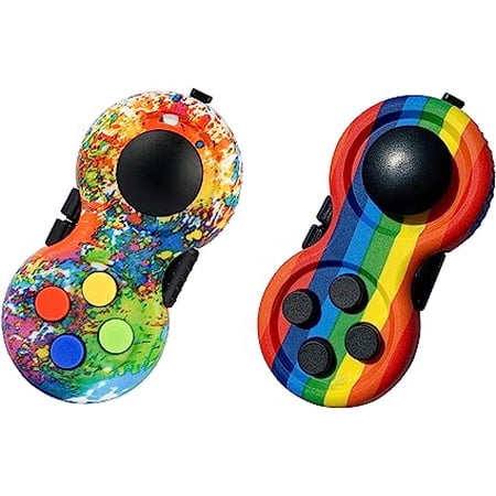 (Graffiti + Rainbow)8 Function Fidget Toy Cube Controller Stress ...