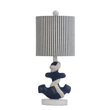 Sea Nautical Coastal Golden Ship Anchor Ceramic Table Lamp Navy Sailor ...