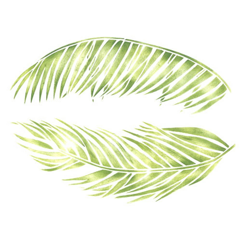 Palm Leaf Set Wall Stencil - Walmart.com - Walmart.com