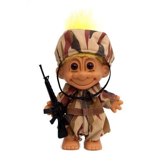 Russ Vintage Trolls Doll - SOLDIER TROLL (Yellow Hair)(5 inch ...