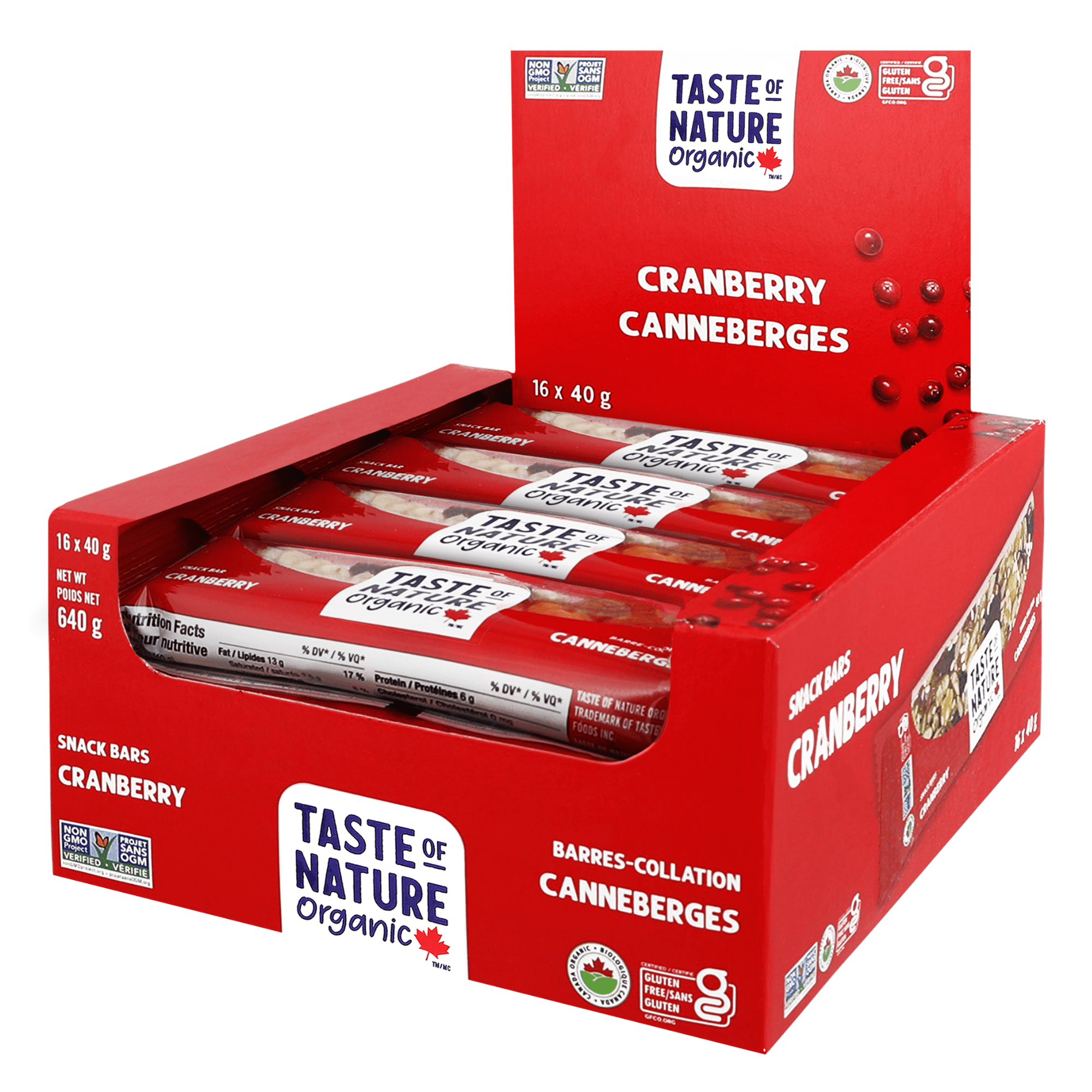 Click here for Taste Of Nature Organic Cranberry Snack Bars  Glut... prices