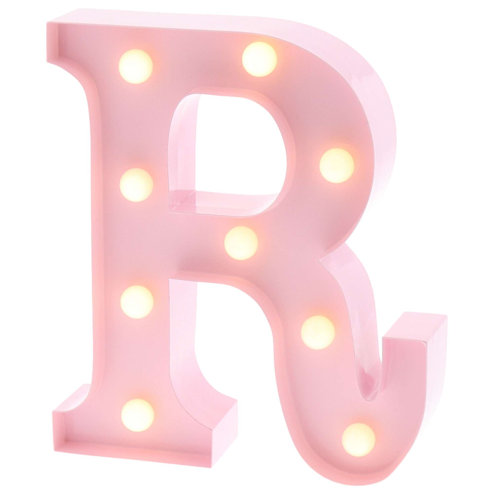Barnyard Designs Metal Marquee Letter R Light Up Wall Initial Nursery ...