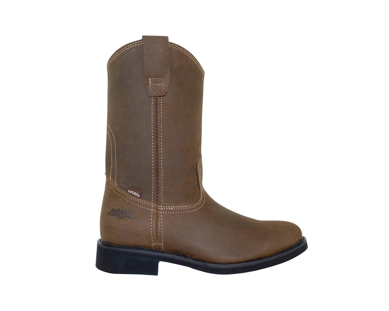 Bota De Trabajo Establo 512 De Piel Con Tacón Caballero Color Tan Crazy ...