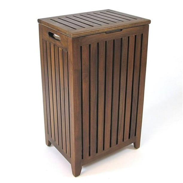 Teak Wood Apartment Hamper - Walmart.com - Walmart.com
