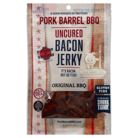 Pork Barrel BBQ Uncured Bacon Jerky, Original BBQ, Award Winning ...