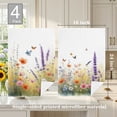summer bathroom towels A painting of a bird flying over a field of ...