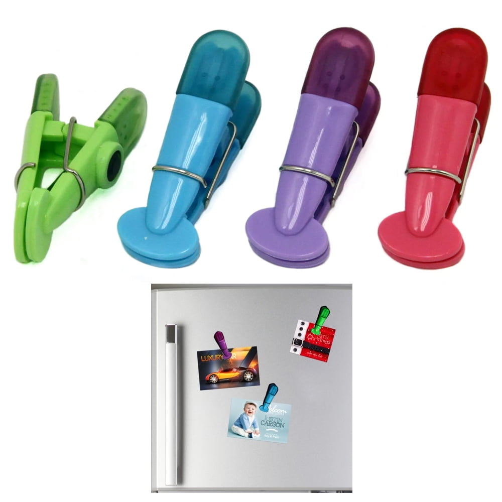 4pc Kitchen Bag Clips Magnet Food Chip Multi Purpose Clothespin Mini ...