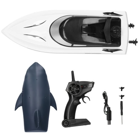 LAFGUR Electric Racing Boats,Dual Propeller RC Boat,2 in 1 Remote ...