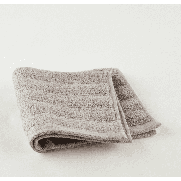 Mainstays Performance Textured Washcloth, 12" x 12", Grey Flannel ...